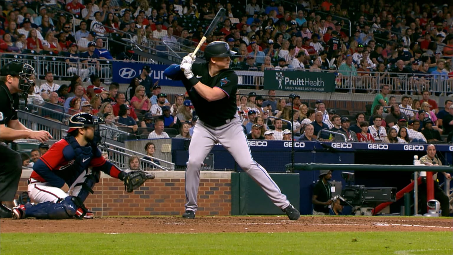 Garrett Cooper belts a two-run homer to left field. | 05/27/2022 | MLB.com