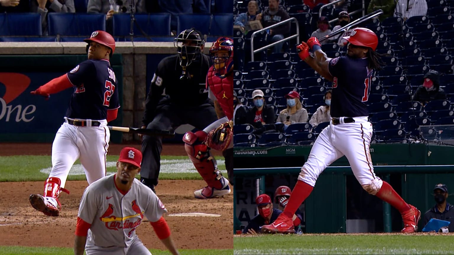 Josh Bell and Juan Soto each knock a double | 04/19/2021 | Arizona ...