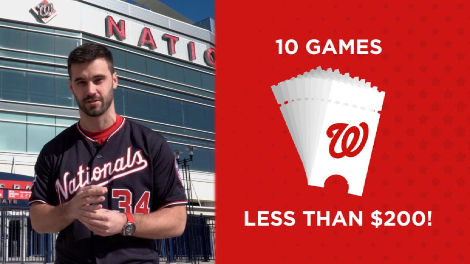Nationals' 10 Game Ticket Packs | 02/02/2018 | Washington Nationals
