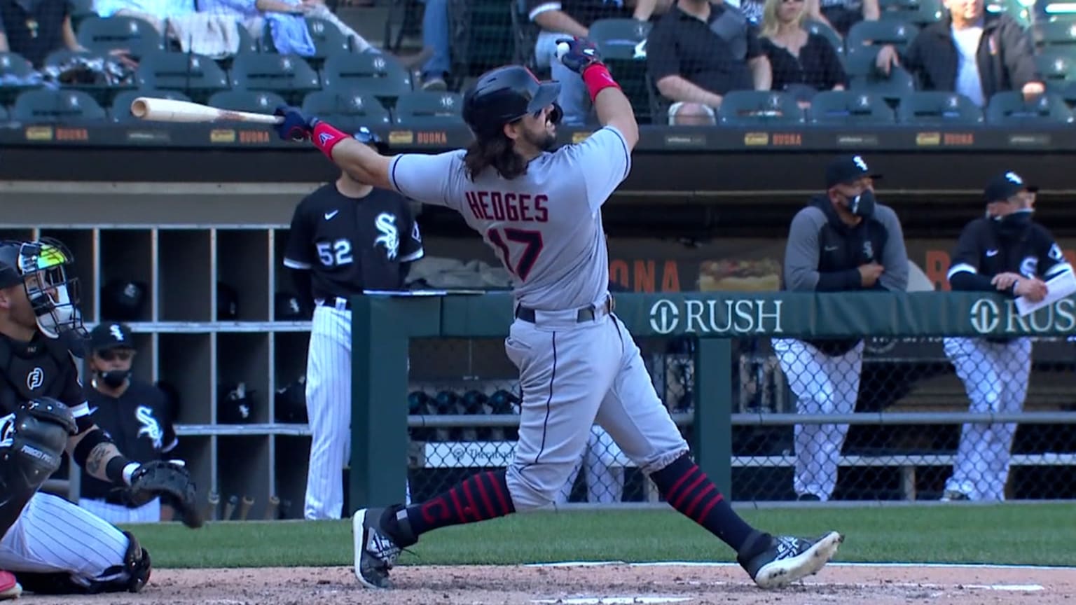 Austin Hedges lifts a solo homer to left field | 05/01/2021 | Cleveland ...