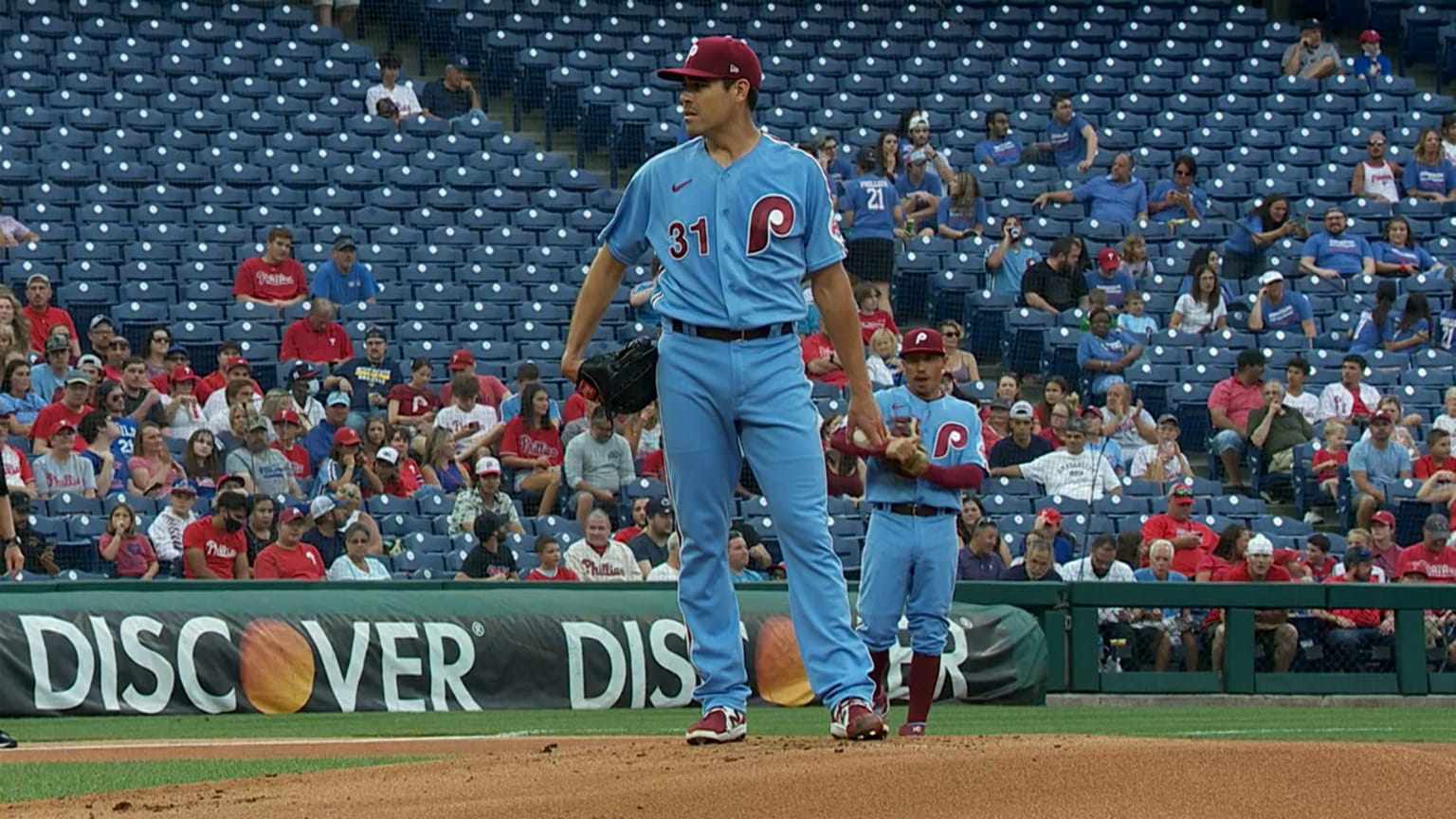 Matt Moore fans Austin Riley in the 1st inning | 07/22/2021 | Texas Rangers
