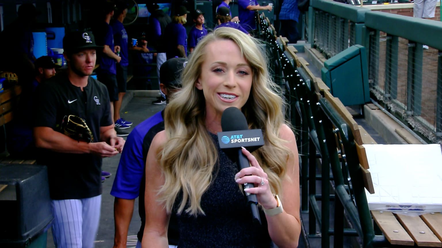 Wingert returns after being hit by foul ball, wedding | 06/21/2022 ...