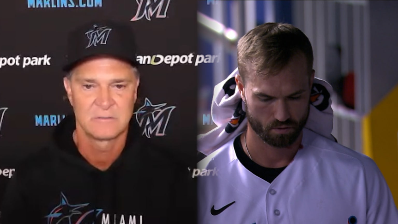 Don Mattingly Jon Berti's head | 07/22/2021 | San Francisco Giants