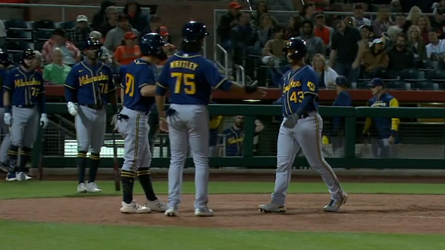 Jamie Westbrook crushes a three-run homer | 03/21/2022 | Milwaukee Brewers