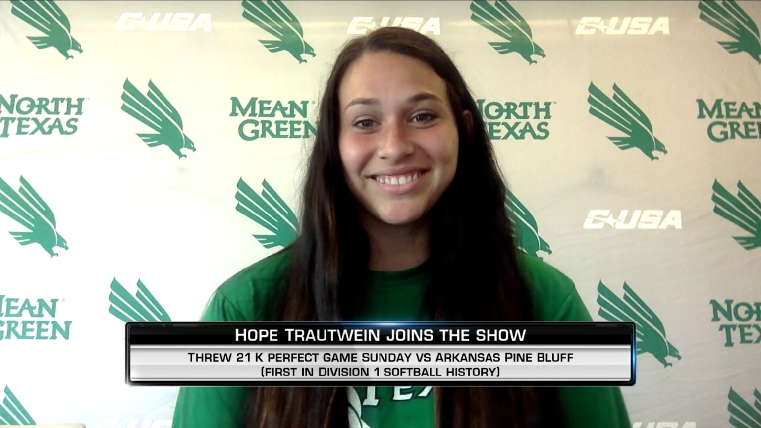 Hope Trautwein on her 21-strikeout perfect game | 04/14/2021 | New York ...