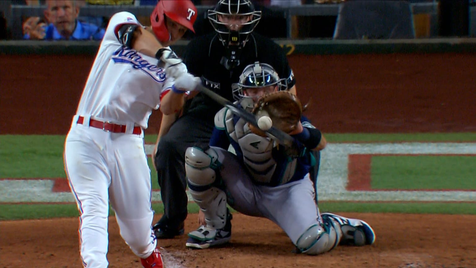 Corey Seager lifts a sac fly to deep right field | 07/14/2022 | Texas ...