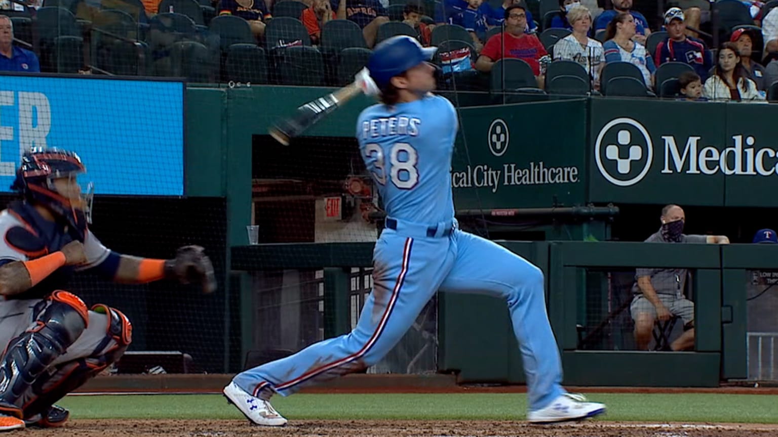 DJ Peters' solo home run | 08/29/2021 | Texas Rangers