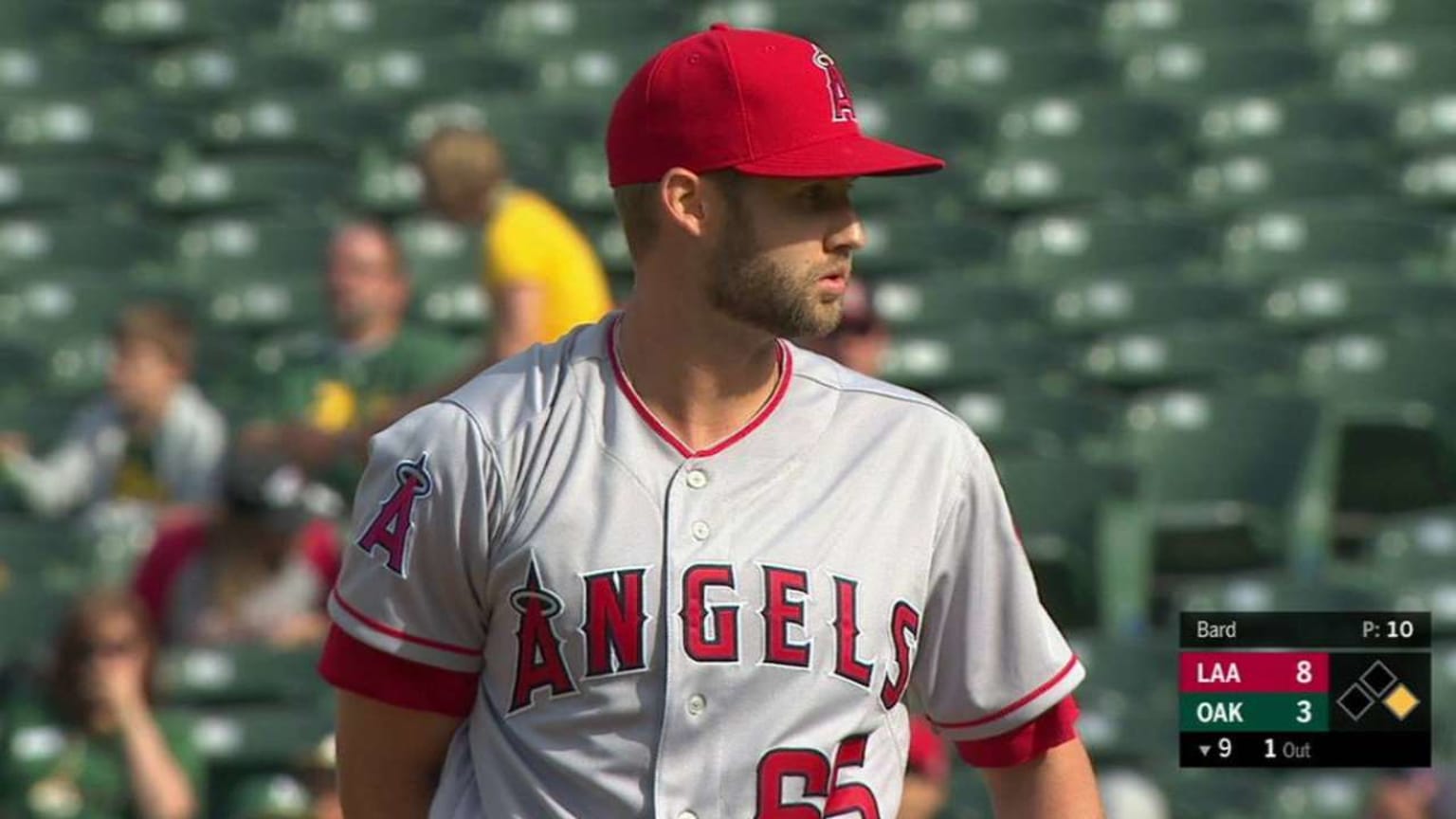 LAA@OAK: Bard tosses his first career strikeout | 03/31/2018 | Los ...