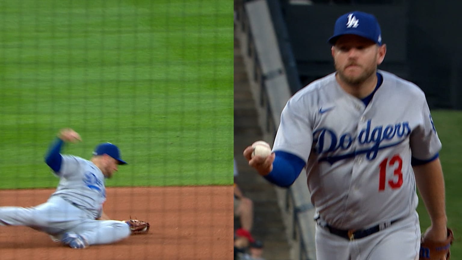 Max Muncy makes a great snag at third base | 07/14/2022 | Los Angeles ...