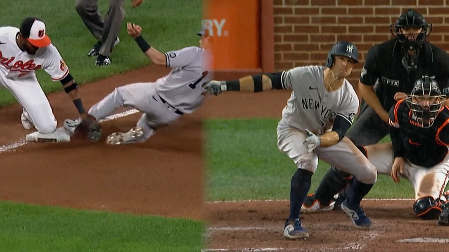 Yankees come back in 9th on double steal, bloop hit | 09/15/2021 | Los ...
