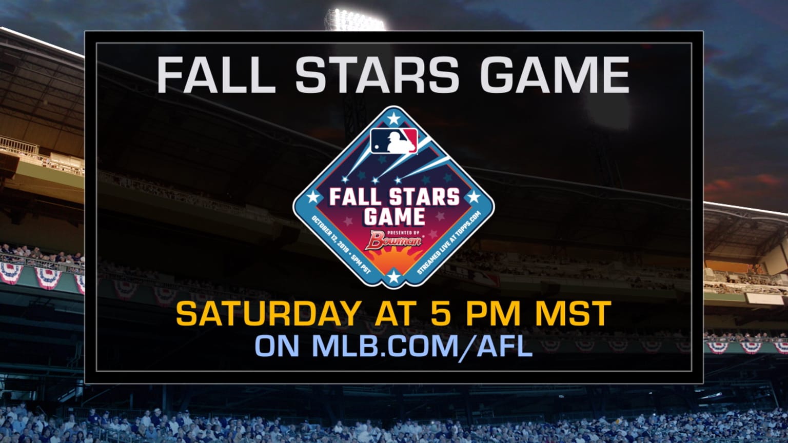 Check out the Arizona Fall League Fall Stars Game | 10/09/2019 | MLB.com