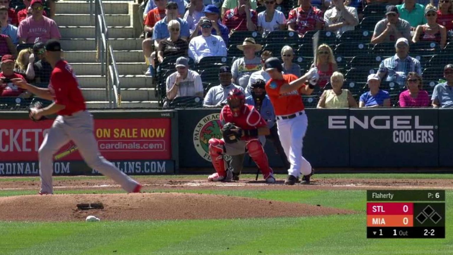 STL@MIA: Flaherty whiffs Realmuto in the 1st | 02/23/2018 | MLB.com