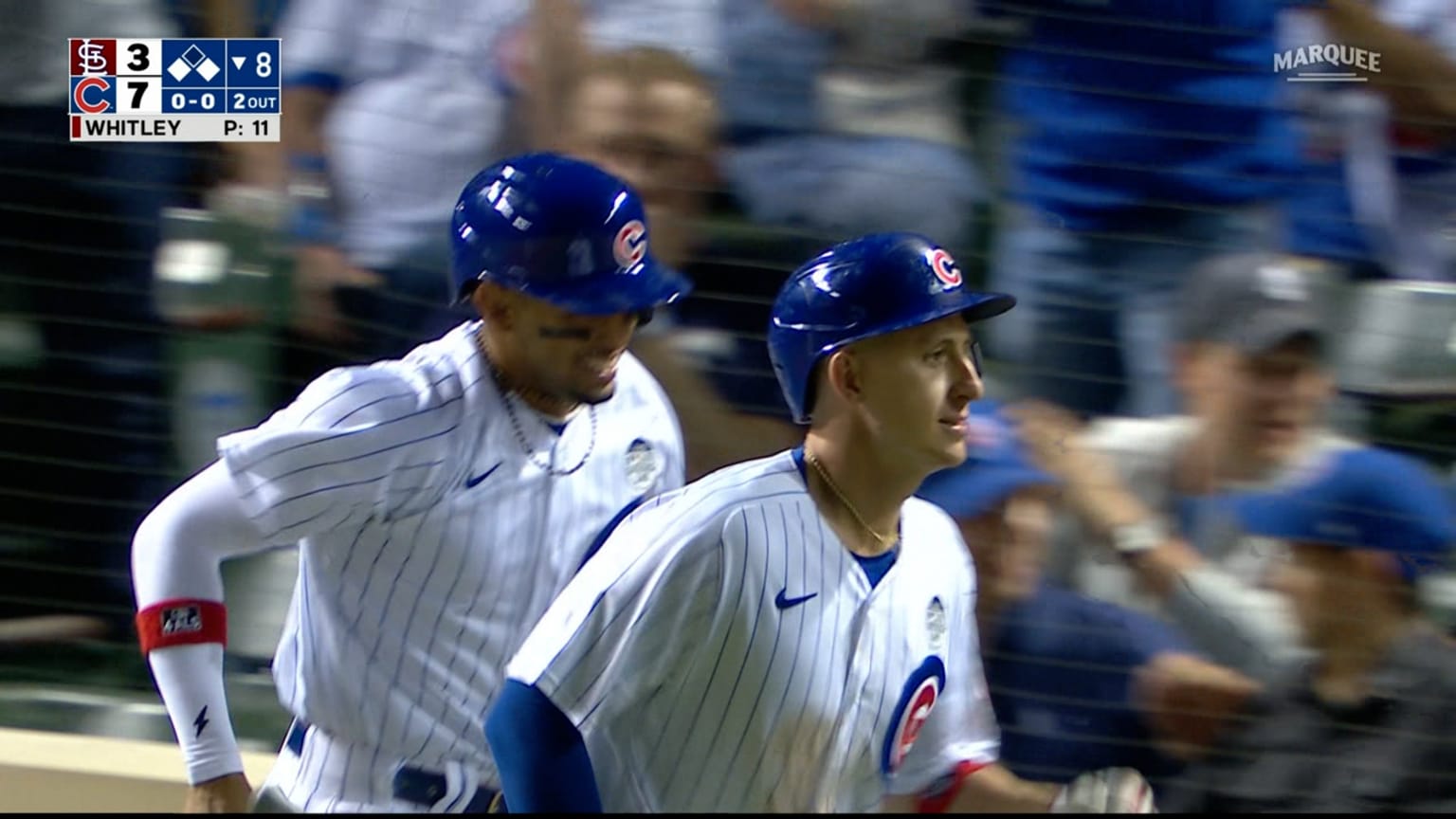 Frank Schwindel hits a sac-fly to right | 06/02/2022 | Chicago Cubs