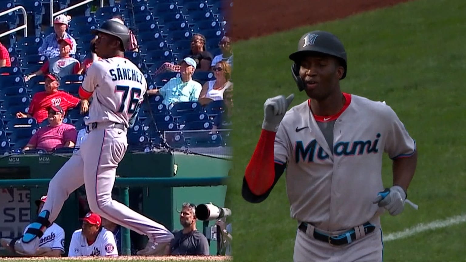 Jesús Sánchez crushes two homers in Marlins' win | 09/15/2021 | Miami ...