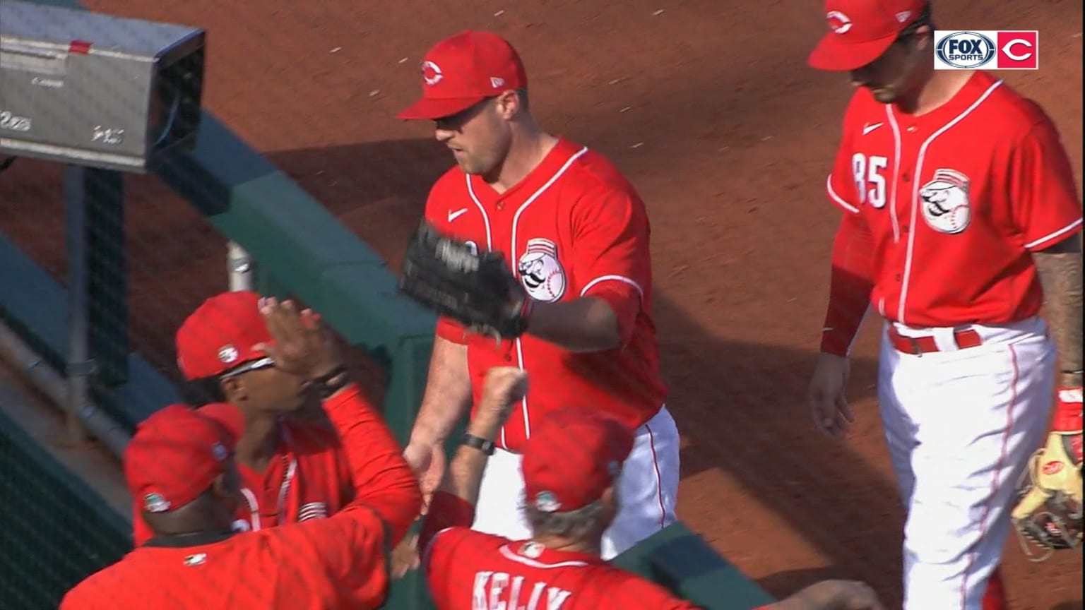 Scott Schebler saves a run with a perfect throw home | 02/29/2020 | MLB.com