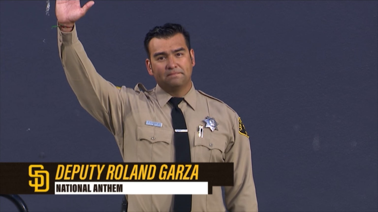 4/6/21: Deputy Roland Garza sings national anthem | 04/06/2021 | San ...