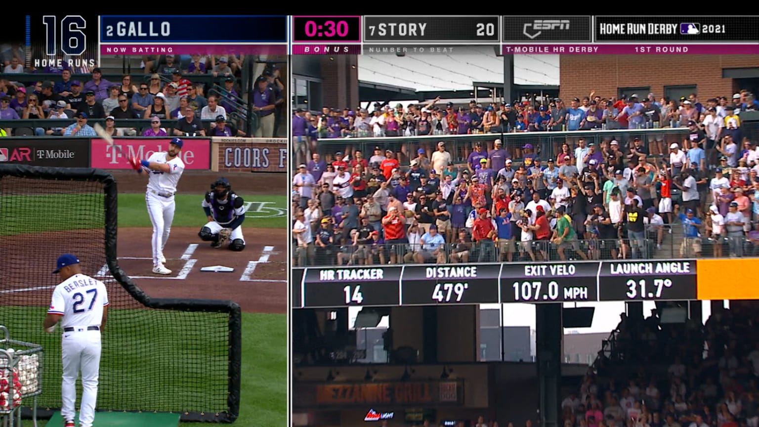 Rd1: Joey Gallo belts 494-foot home run | 07/13/2021 | Texas Rangers