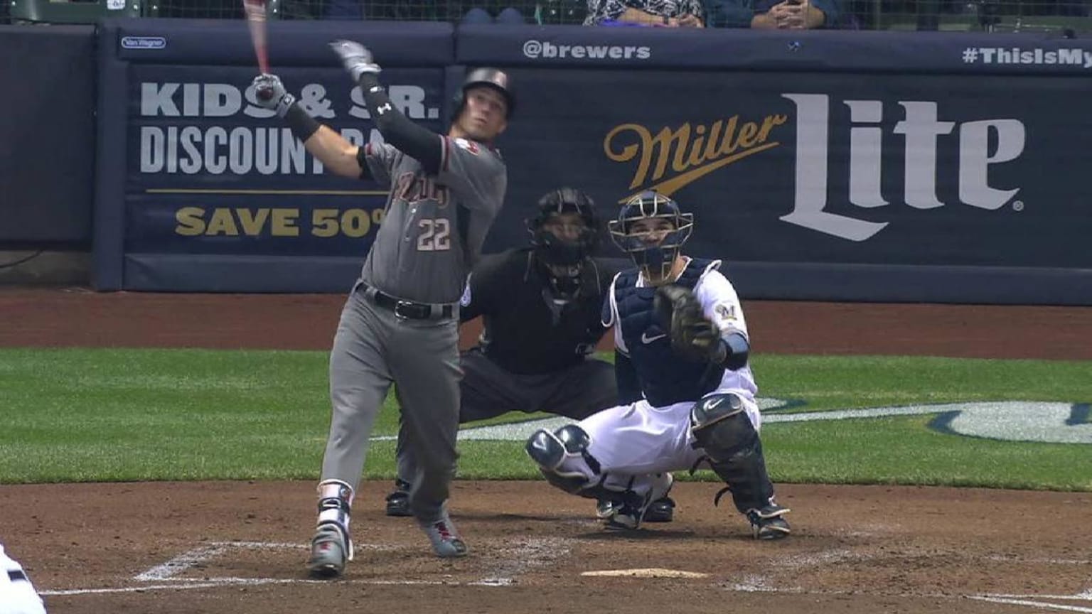 ARI@MIL: Lamb belts his 1st homer to left in the 6th | 05/21/2018 ...