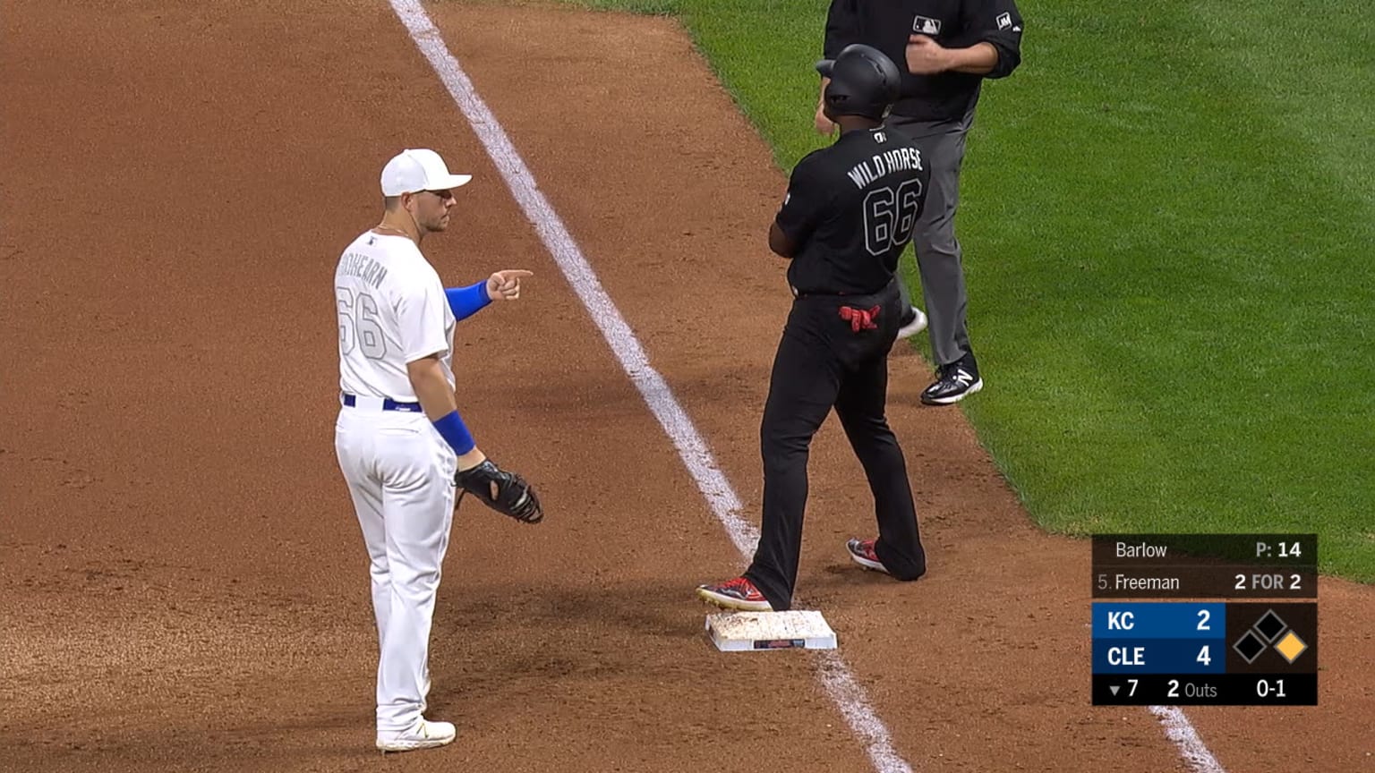 KC@CLE: Puig picked off at first, call stands | 08/24/2019 | Cleveland ...