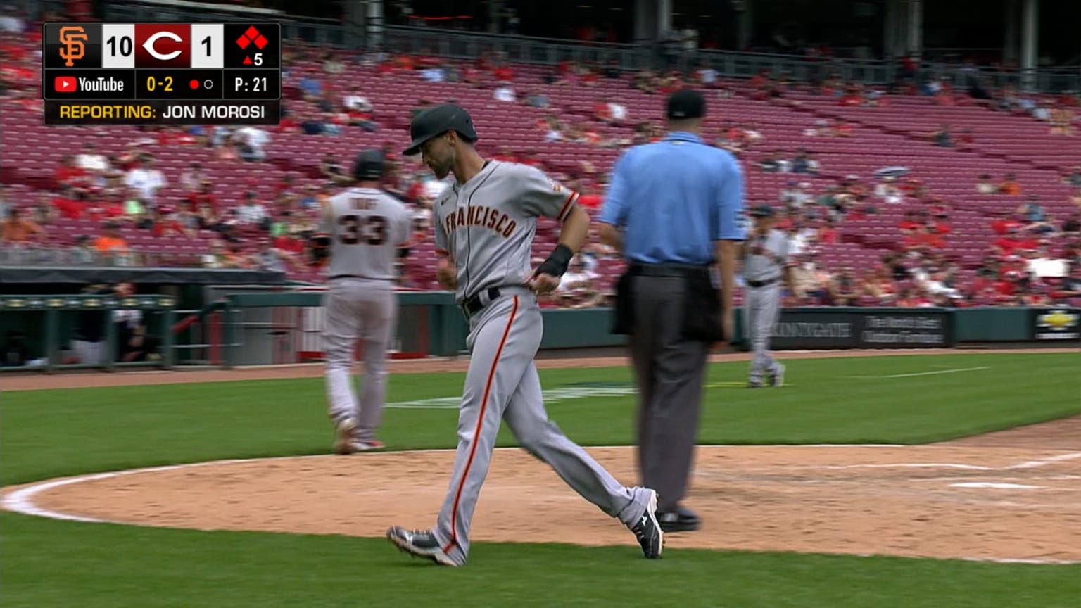 Steven Duggar scores on a passed ball | 05/20/2021 | San Francisco Giants