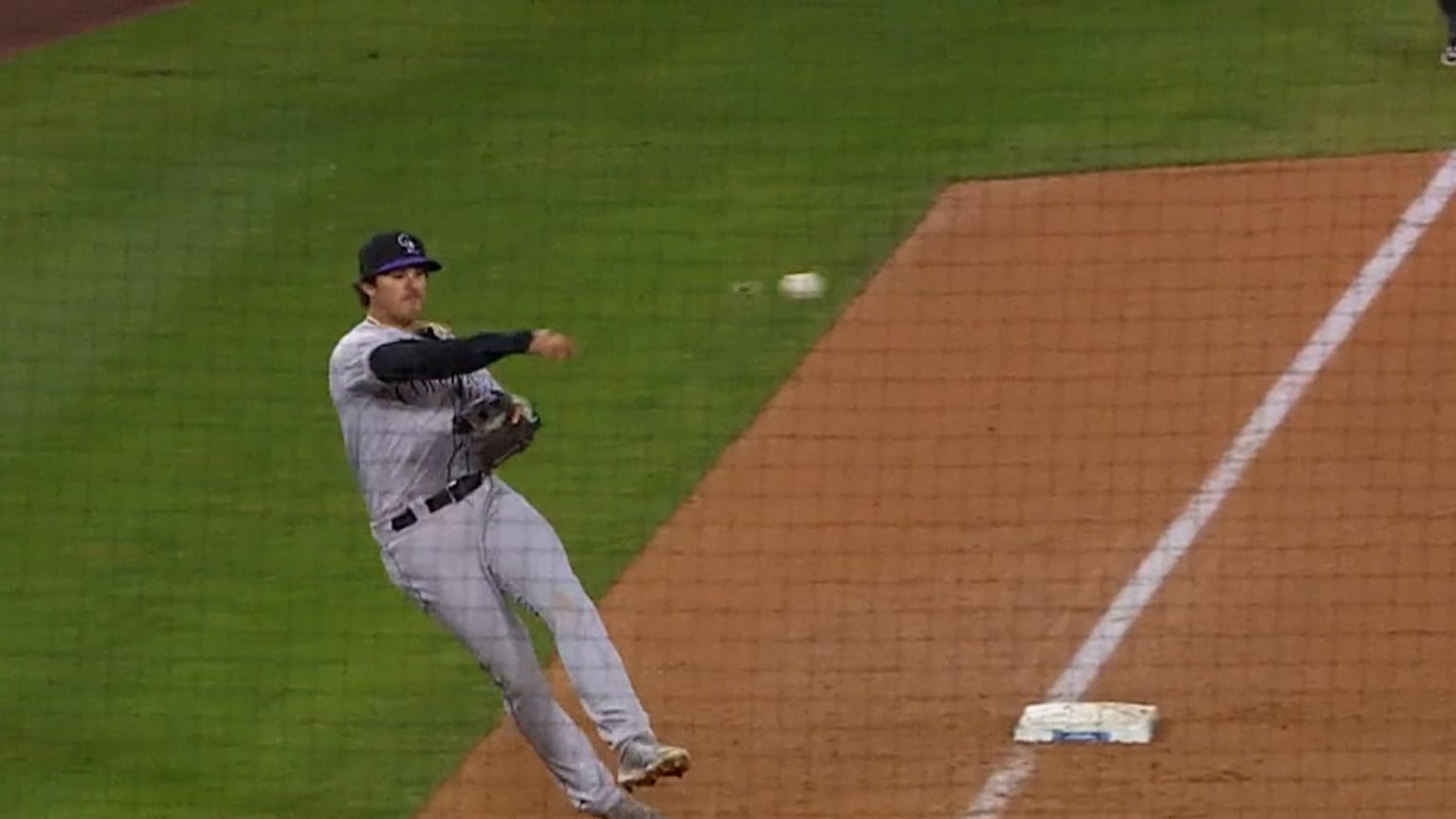 Josh Fuentes makes a pair of sharp long throws | 04/13/2021 | Colorado ...