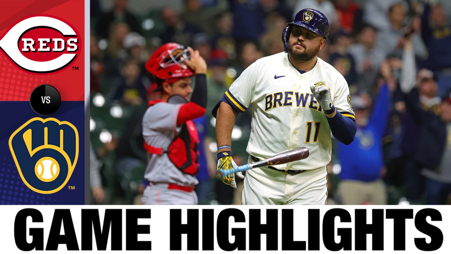 Rowdy Tellez leads Brewers to 18-4 win | 05/04/2022 | Cincinnati Reds