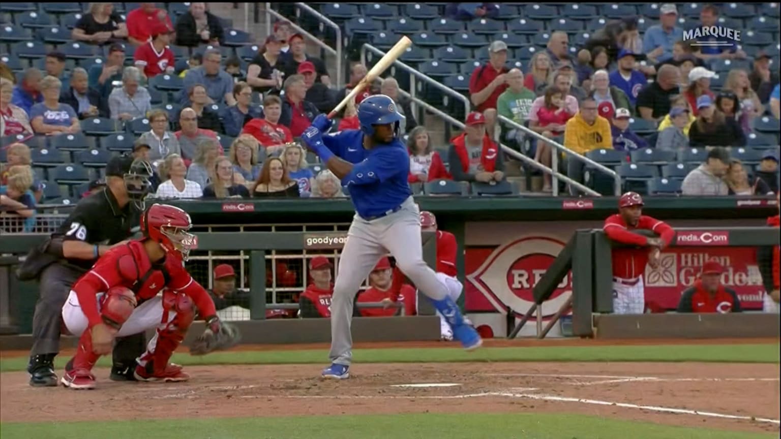 Alexander Canario plates one on a single to left | 03/28/2022 | New ...