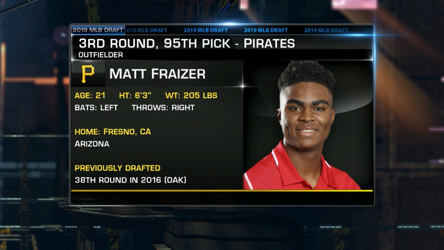 Draft 2019: Pirates draft OF Matt Fraizer No. 95 | 06/04/2019 | MLB.com