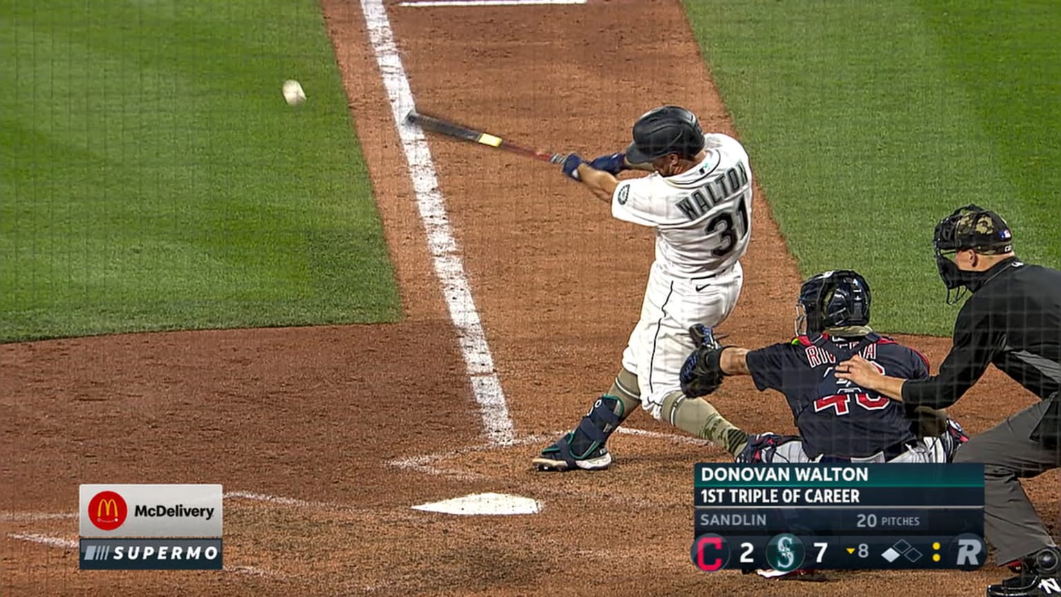 Donovan Walton hits his first career triple to right | 05/15/2021 ...