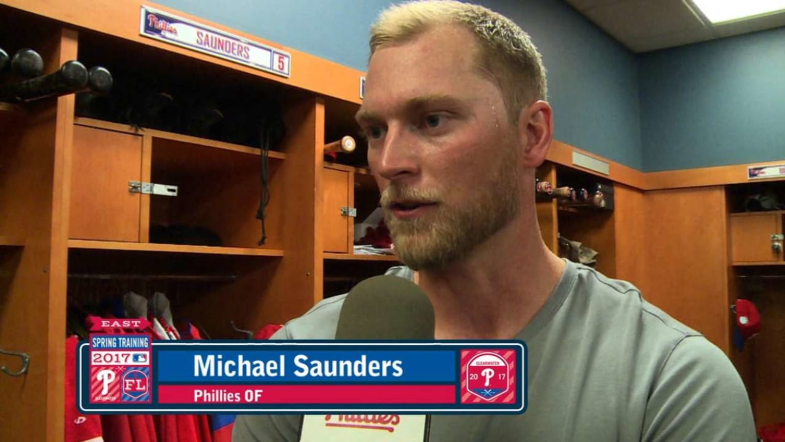 Saunders feels welcome at camp | 03/08/2017 | Philadelphia Phillies