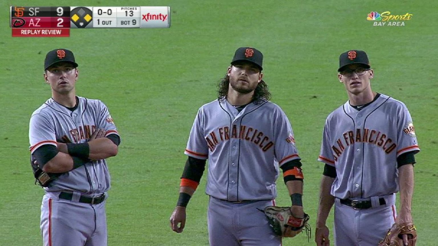 SF@ARI: Crawford tags out Fuentes, call stands | 09/25/2017 | San ...