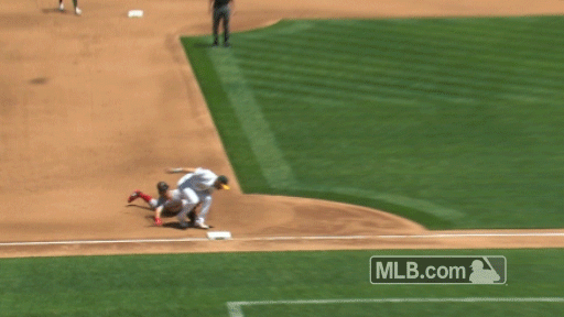 Andrew Benintendi stole third and avoided a tag with a cool swim move ...
