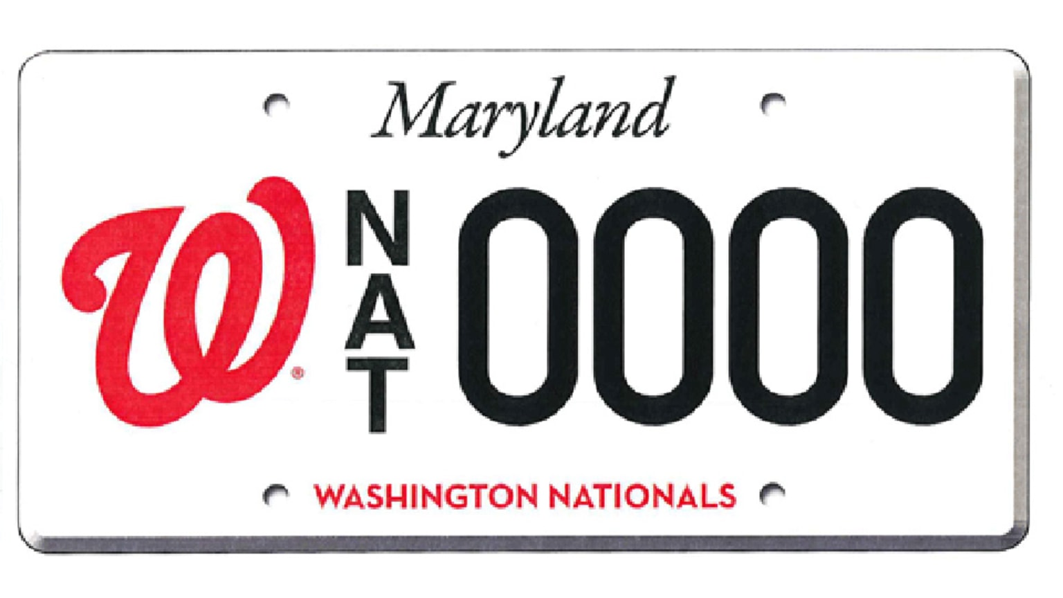 Nationals License Plates | Washington Nationals