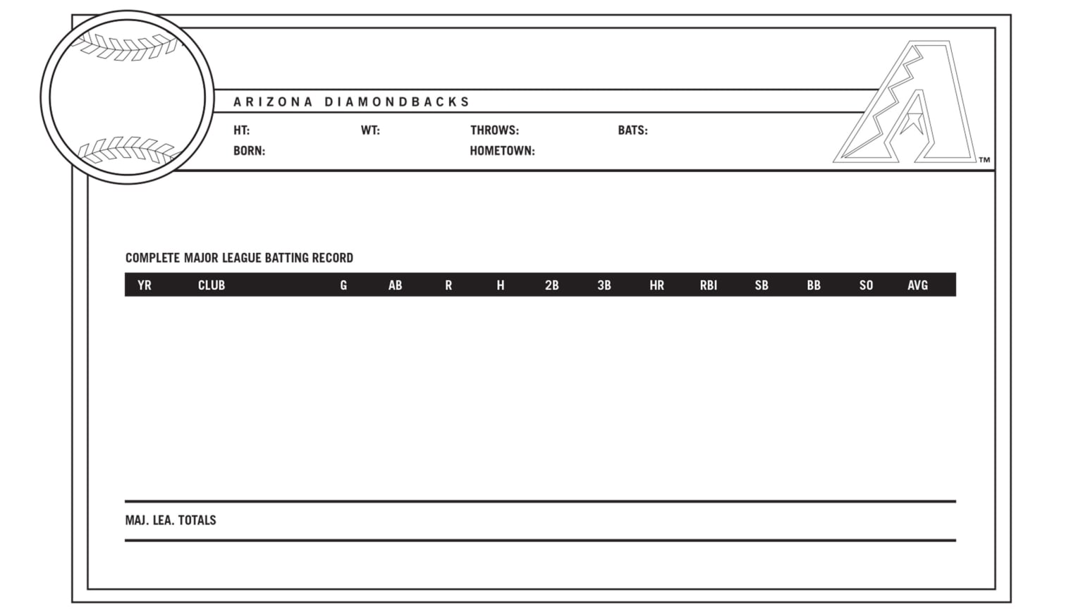 D-backs Activities For Home | Arizona Diamondbacks