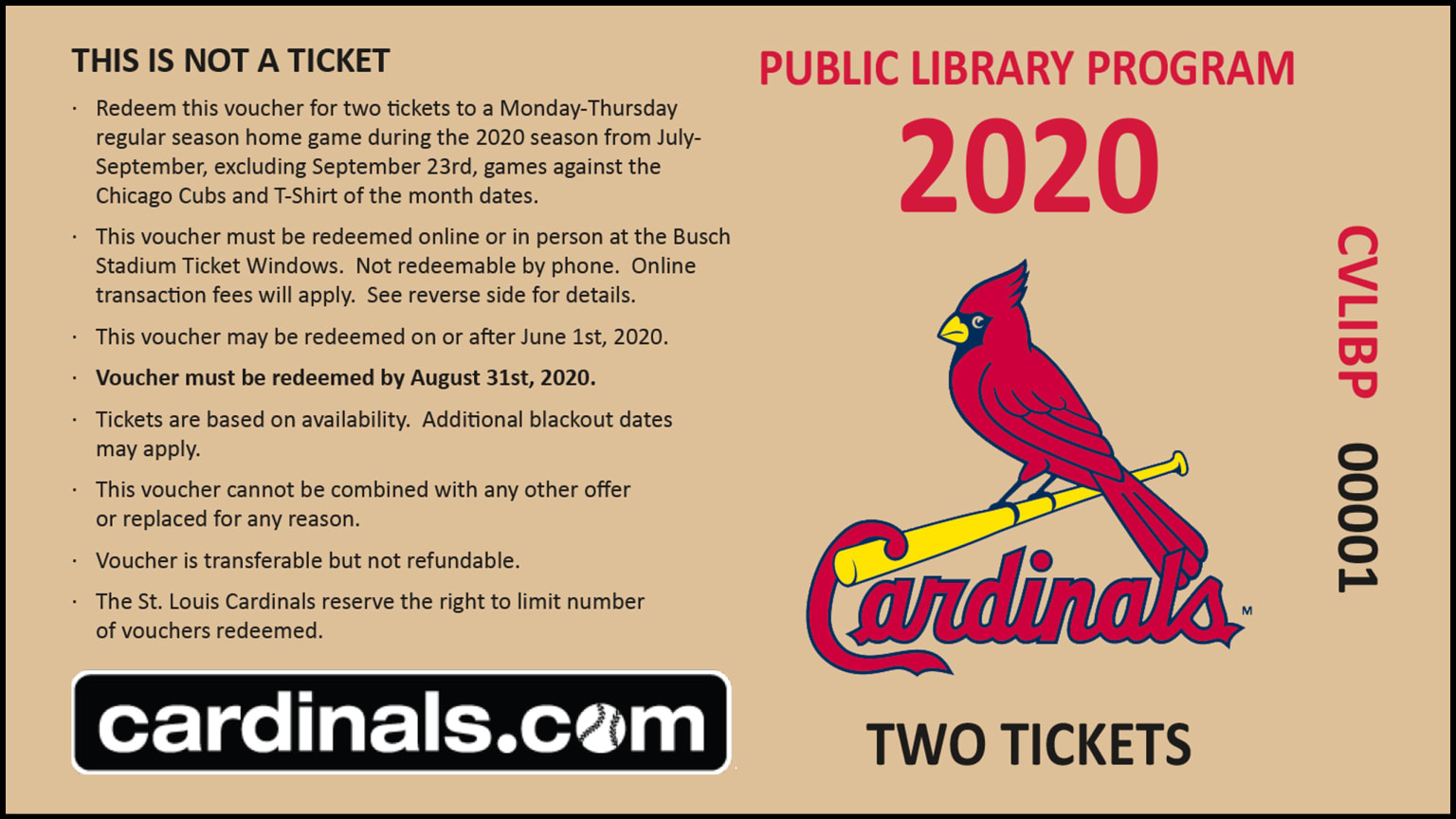 Cardinals Ticket Vouchers | St. Louis Cardinals