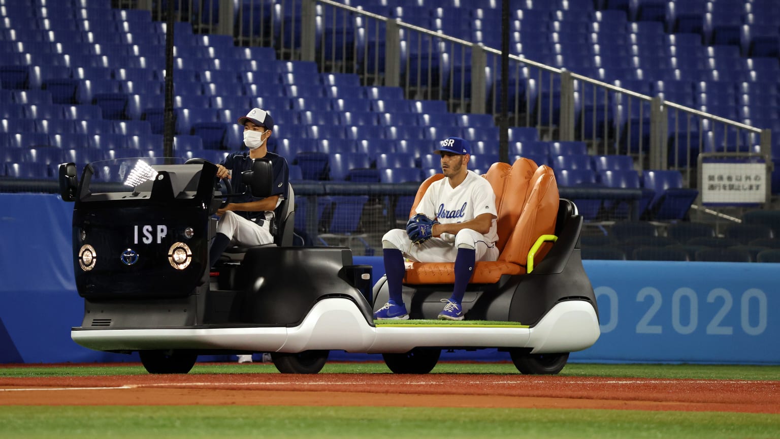 The amazing Olympic bullpen cart