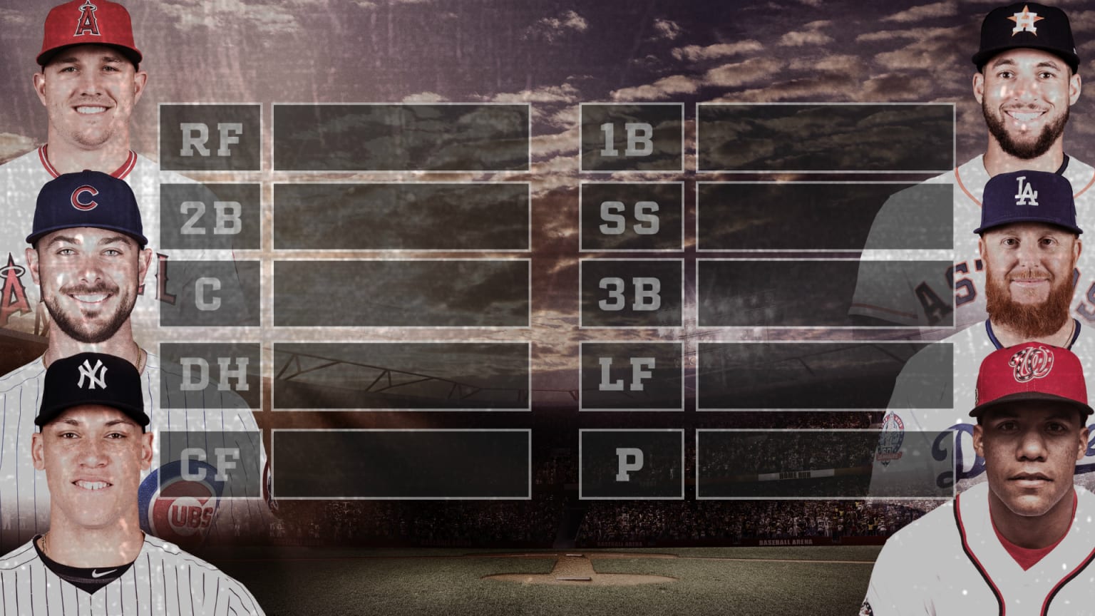 Each MLB team's projected Opening Day lineup