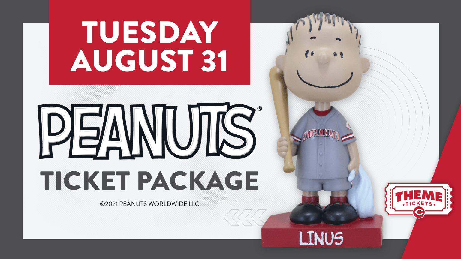 Peanuts™ Ticket Package | Themes | Tickets | Cincinnati Reds