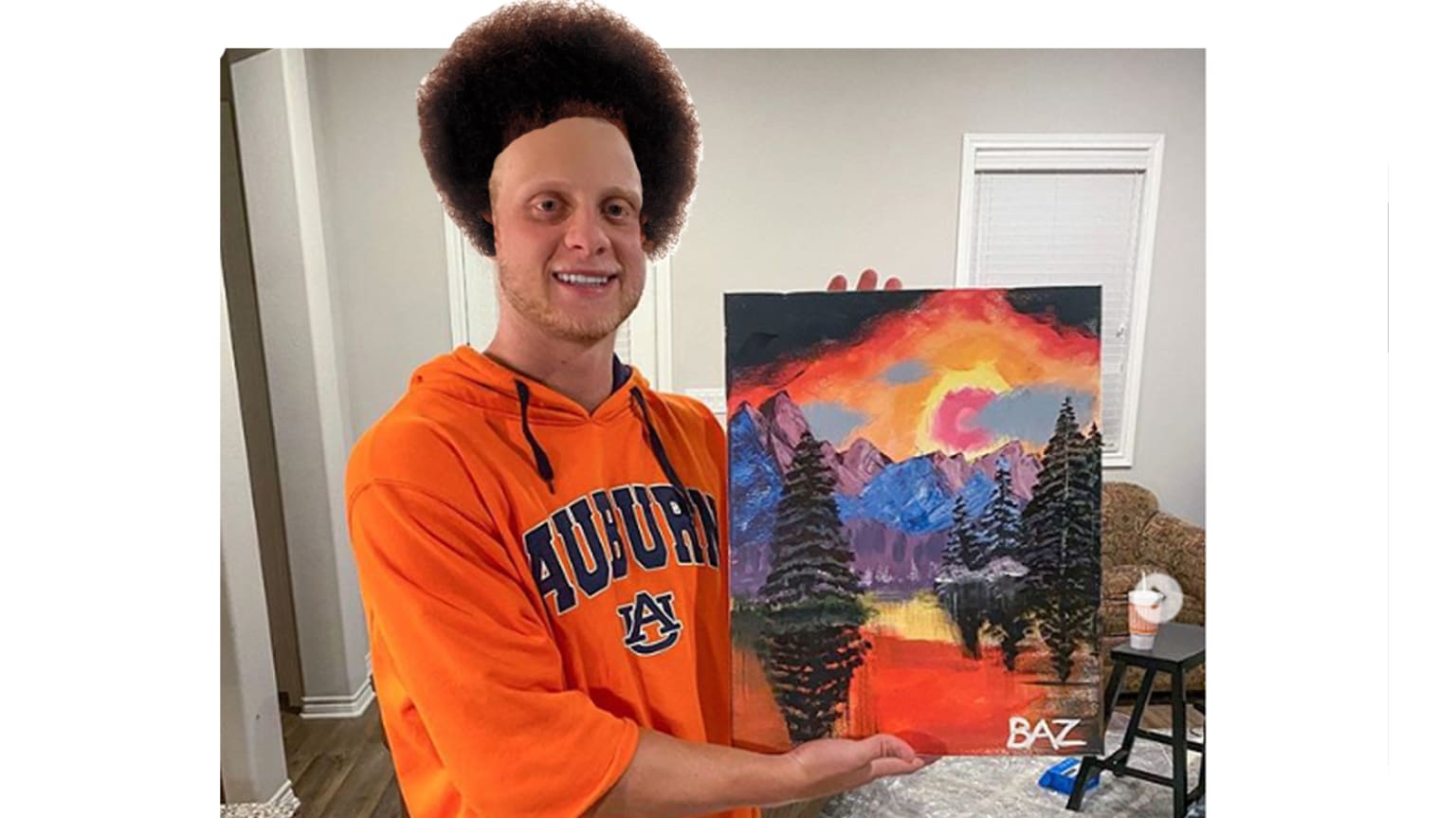Shane Baz is painting like Bob Ross