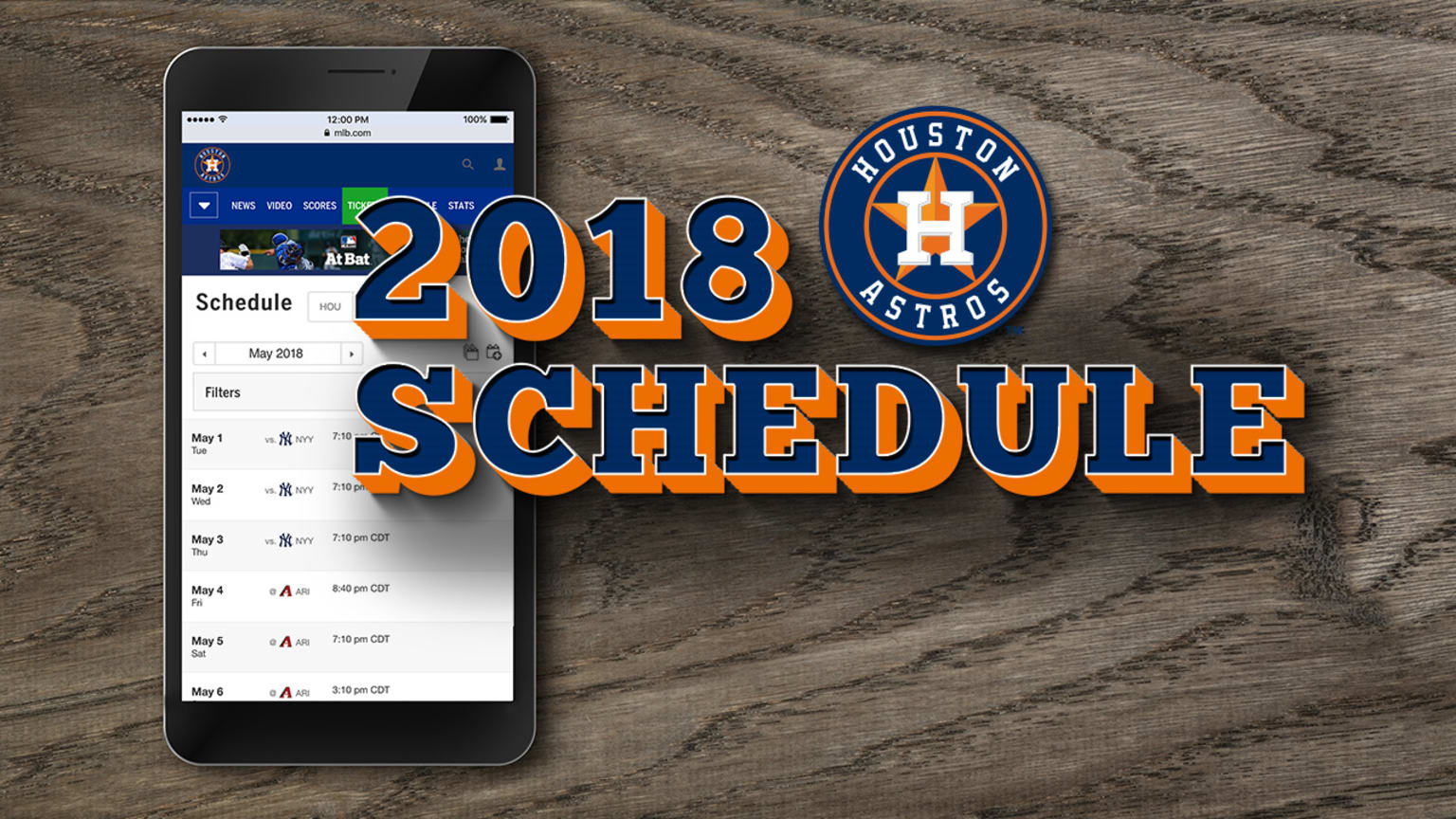Astros unveil 2018 schedule, open vs. Rangers