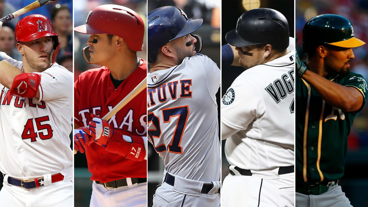 AL West hitters with the best batting eyes