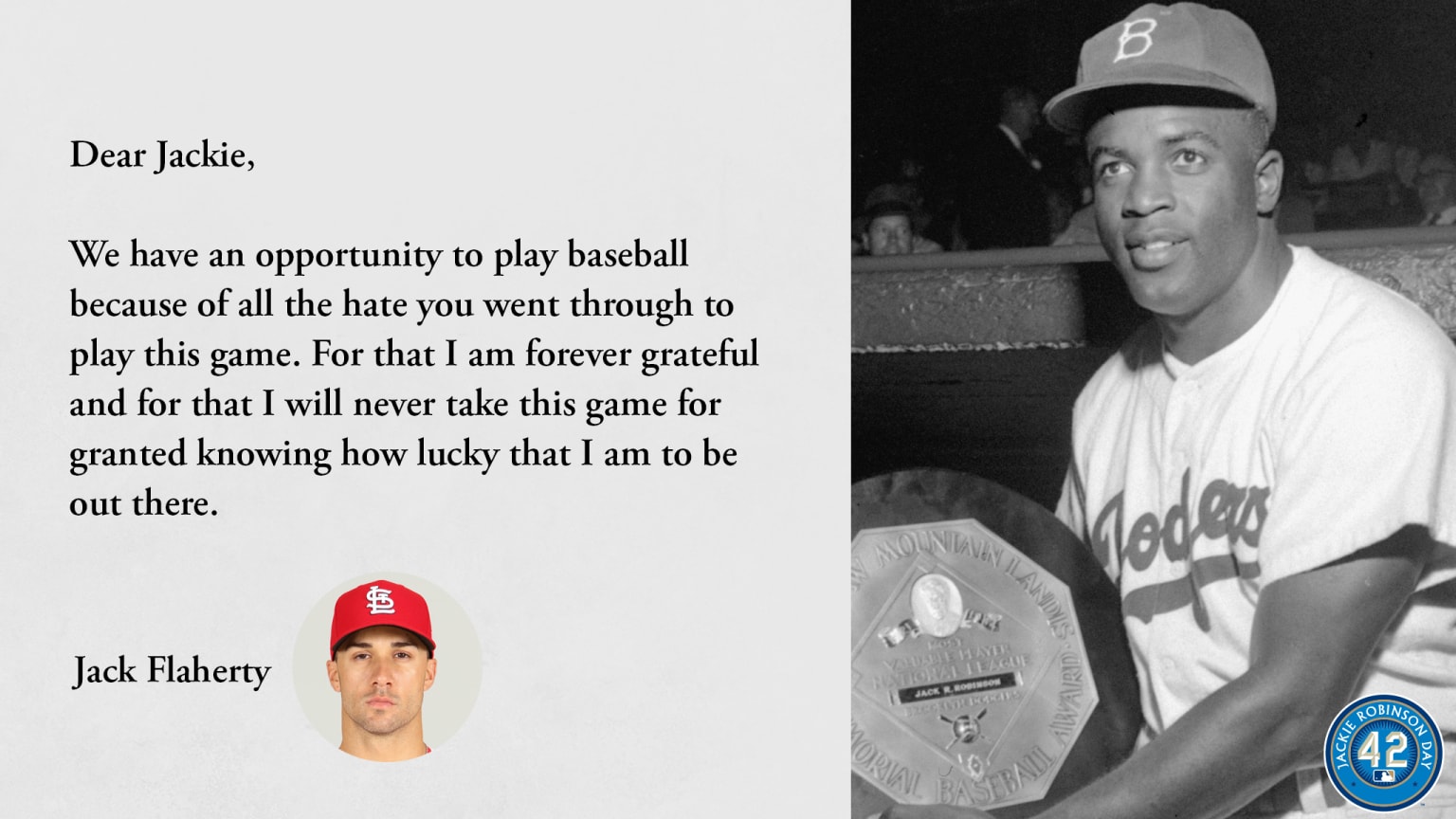 MLB players write letters to Jackie Robinson