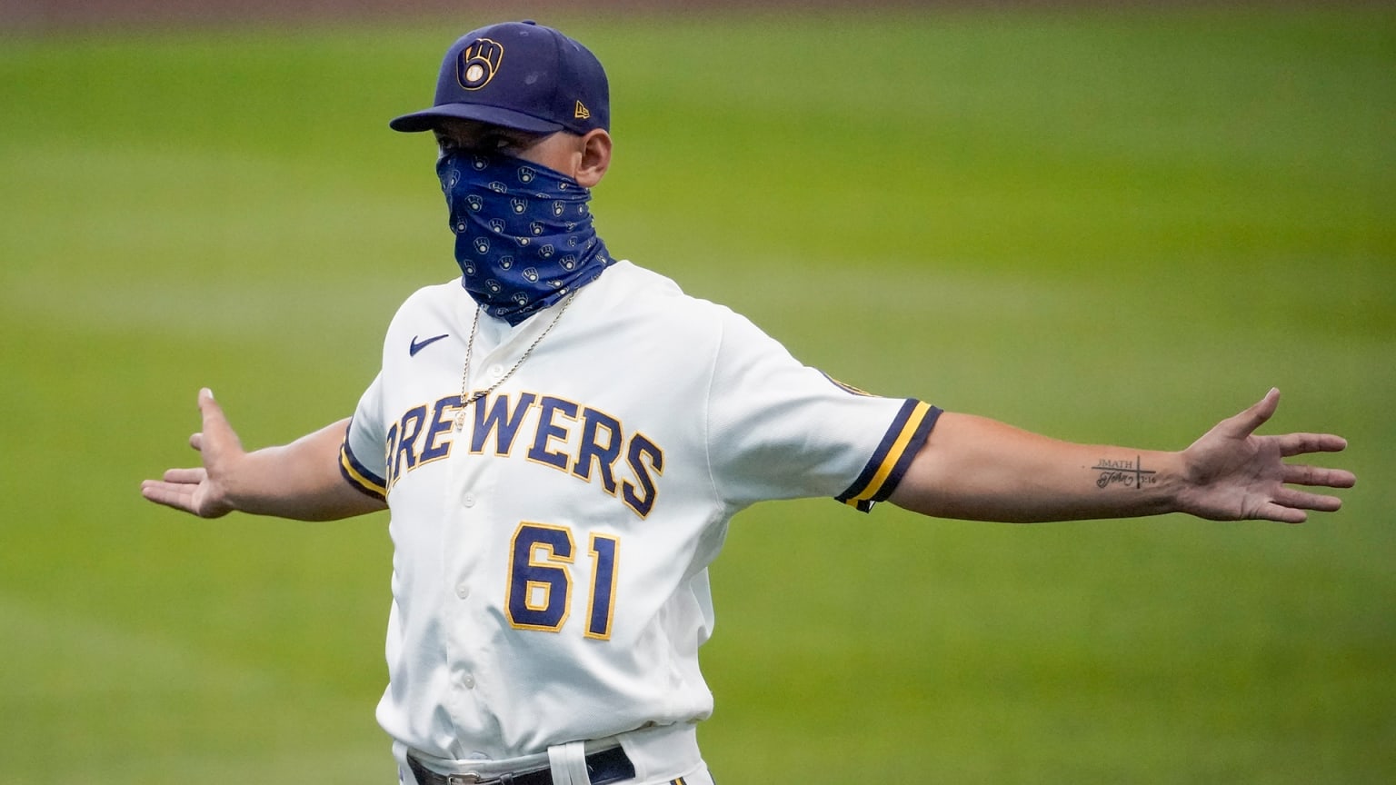 Mark Mathias first Major League experience Brewers