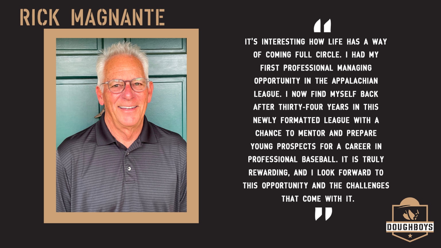 Rick Magnante named Doughboys inaugural manager