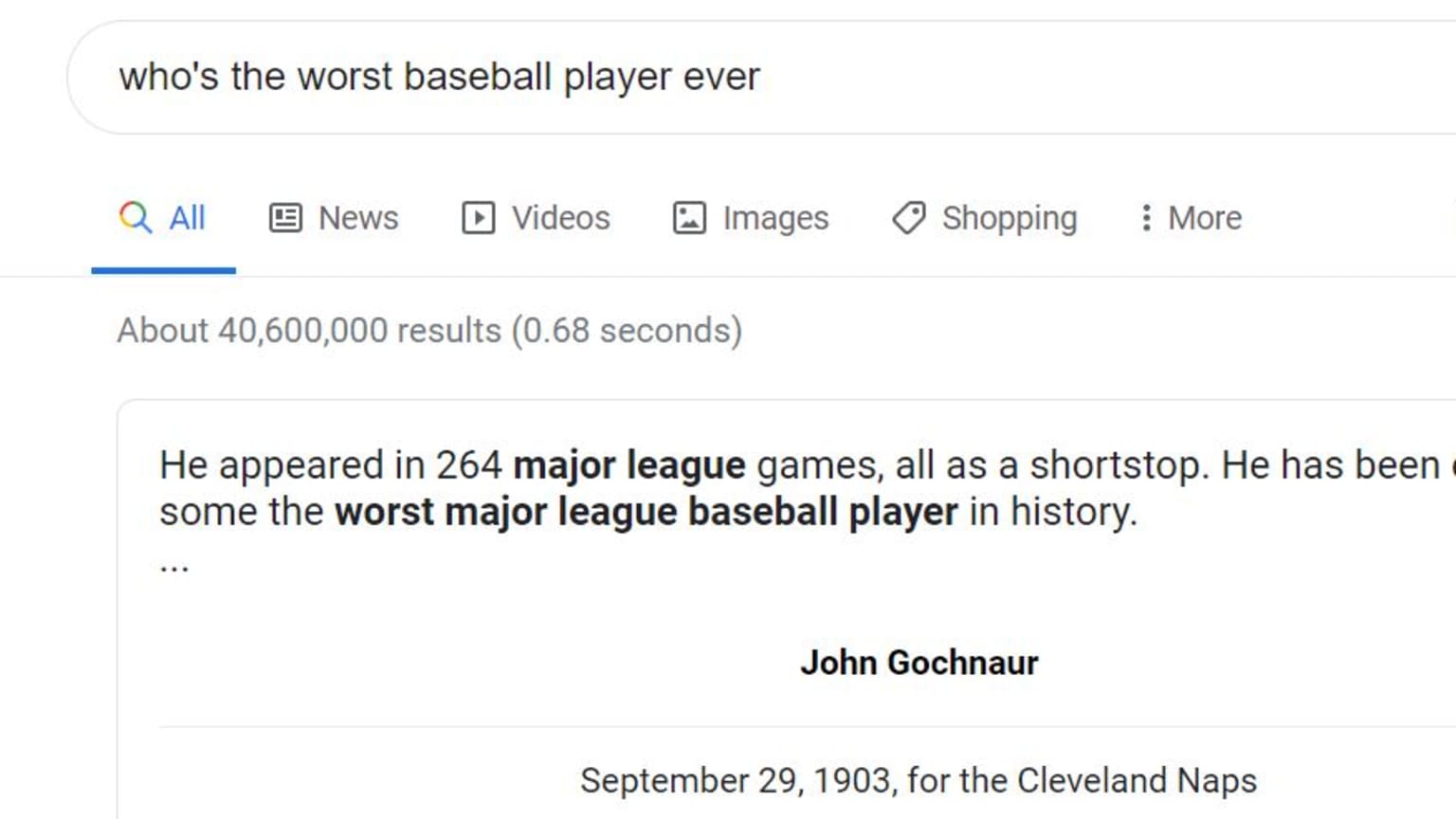 The worst baseball player of all time