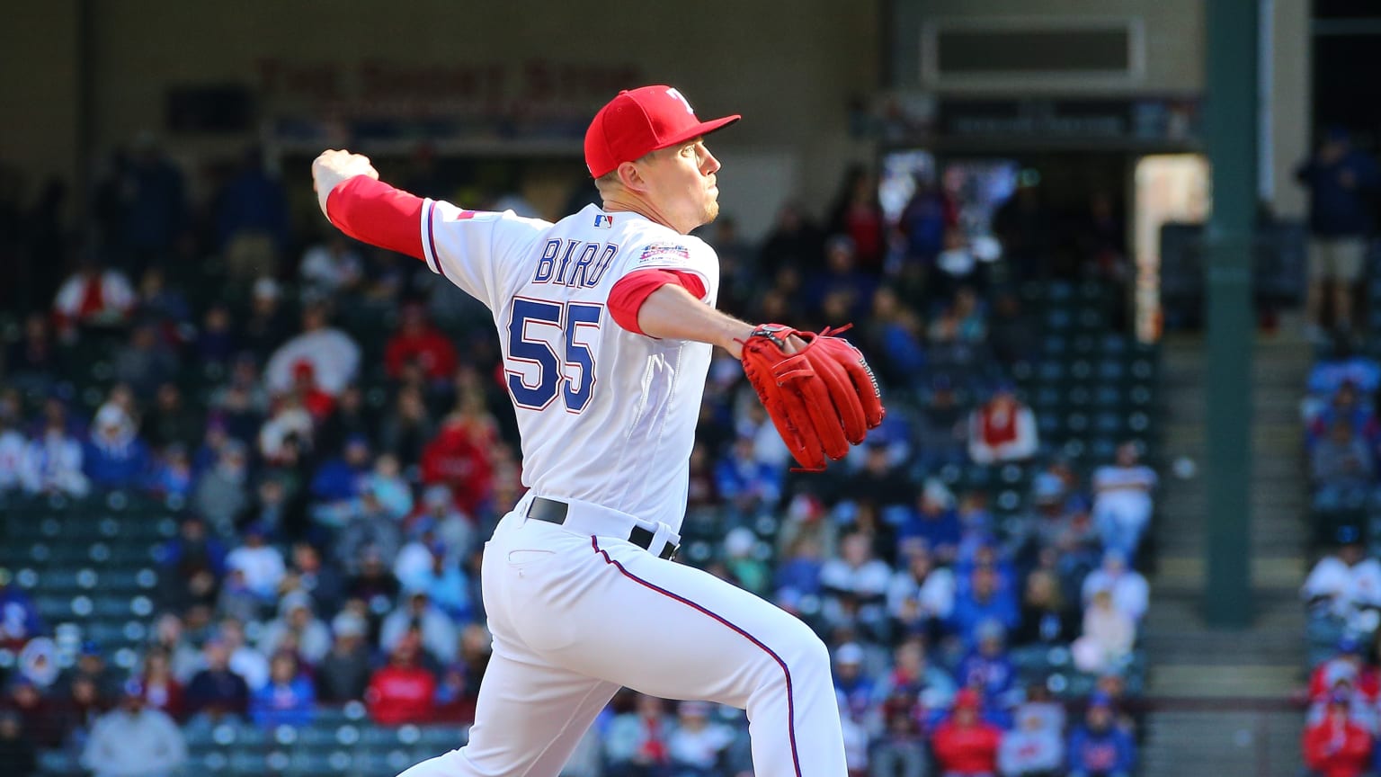 Kyle Bird optioned by Rangers