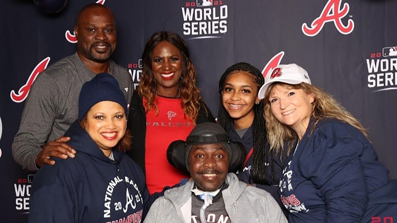 Kerry Goode celebrates Braves' World Series