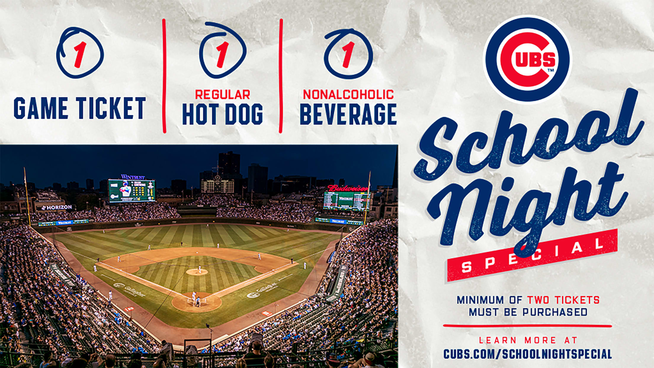 School Night Special Value Offer | Chicago Cubs