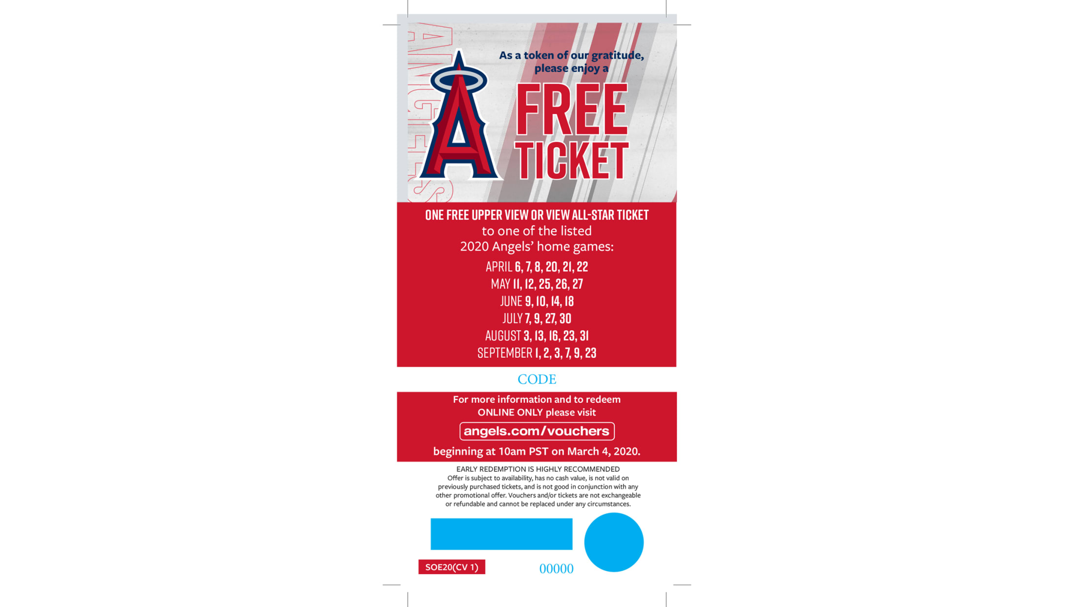 Voucher Redemption | Los Angeles Angels