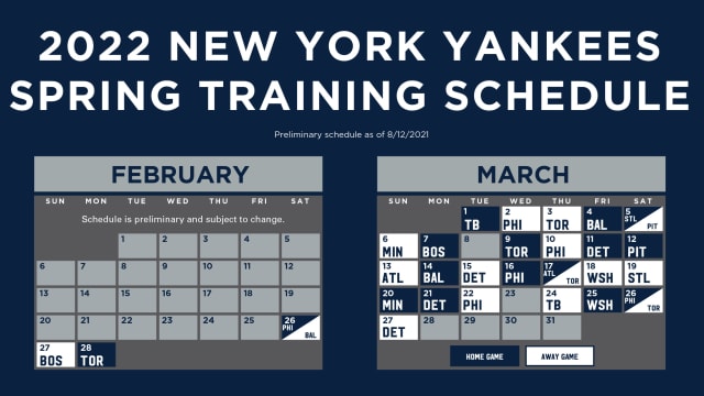 Calendario Imprimible de los Yankees | Los Yankees de Nueva York